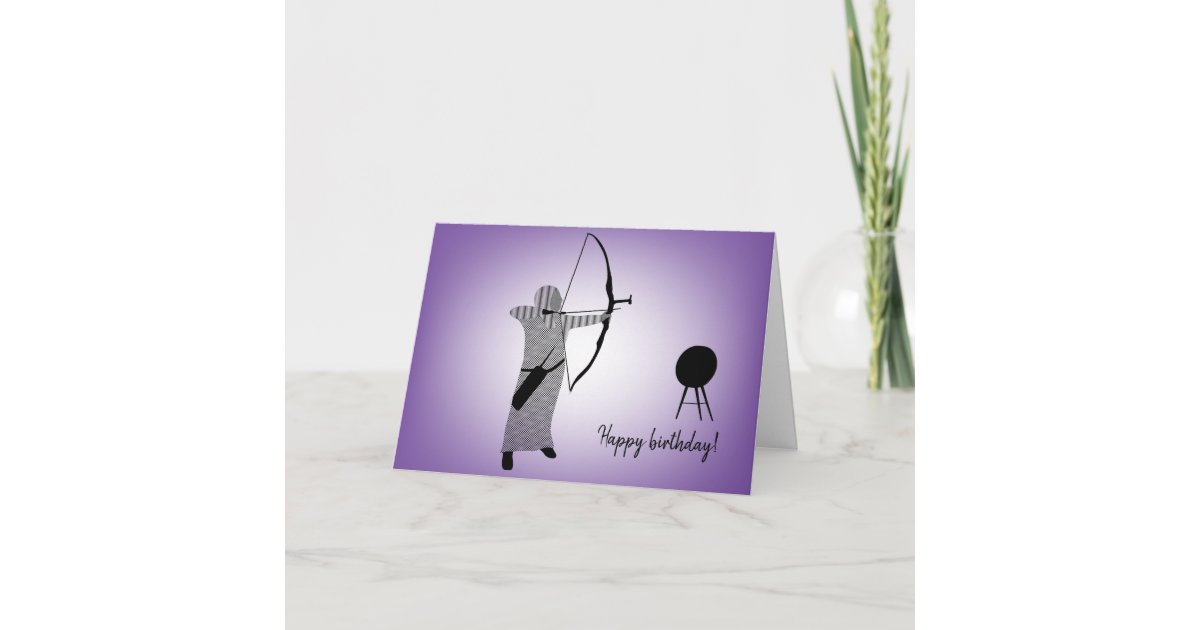 Diversity Designs Muslim Girl Archer Card | Zazzle
