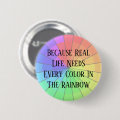Diversity Inclusion Political Rainbow Buttons | Zazzle