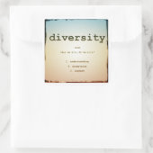 Diversity Square Stickers, Glossy, Large, 3 inch Square Sticker | Zazzle