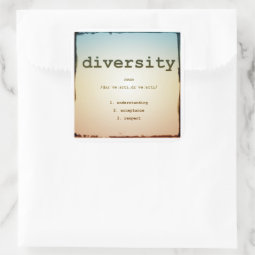 Diversity Square Stickers, Glossy, Large, 3 inch Square Sticker | Zazzle