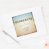 Diversity Square Stickers, Glossy, Large, 3 inch Square Sticker | Zazzle