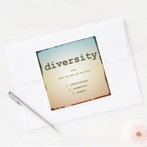 Diversity Square Stickers, Glossy, Large, 3 inch Square Sticker | Zazzle