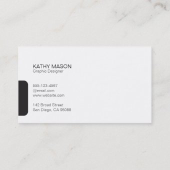 Divider Line with Black Tab Business Card | Zazzle