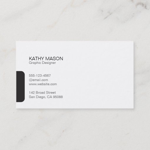 Divider Line with Black Tab Business Card | Zazzle