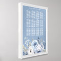 Divine Blue Gorgeous Floral Wedding Seating Chart | Zazzle