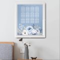 Divine Blue Gorgeous Floral Wedding Seating Chart | Zazzle