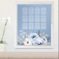 Divine Blue Gorgeous Floral Wedding Seating Chart | Zazzle