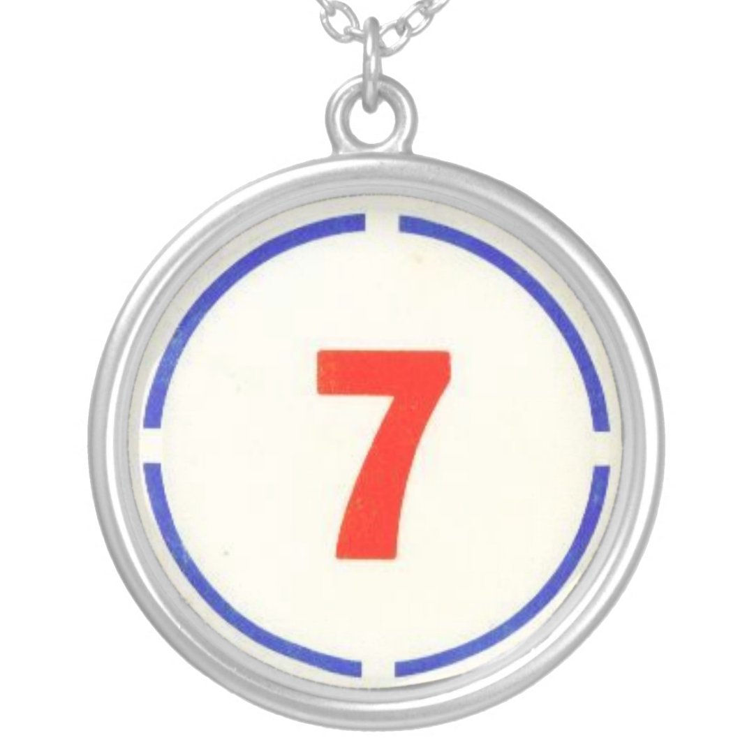 Divine Circle 7-Large Pendant Silver Necklace | Zazzle