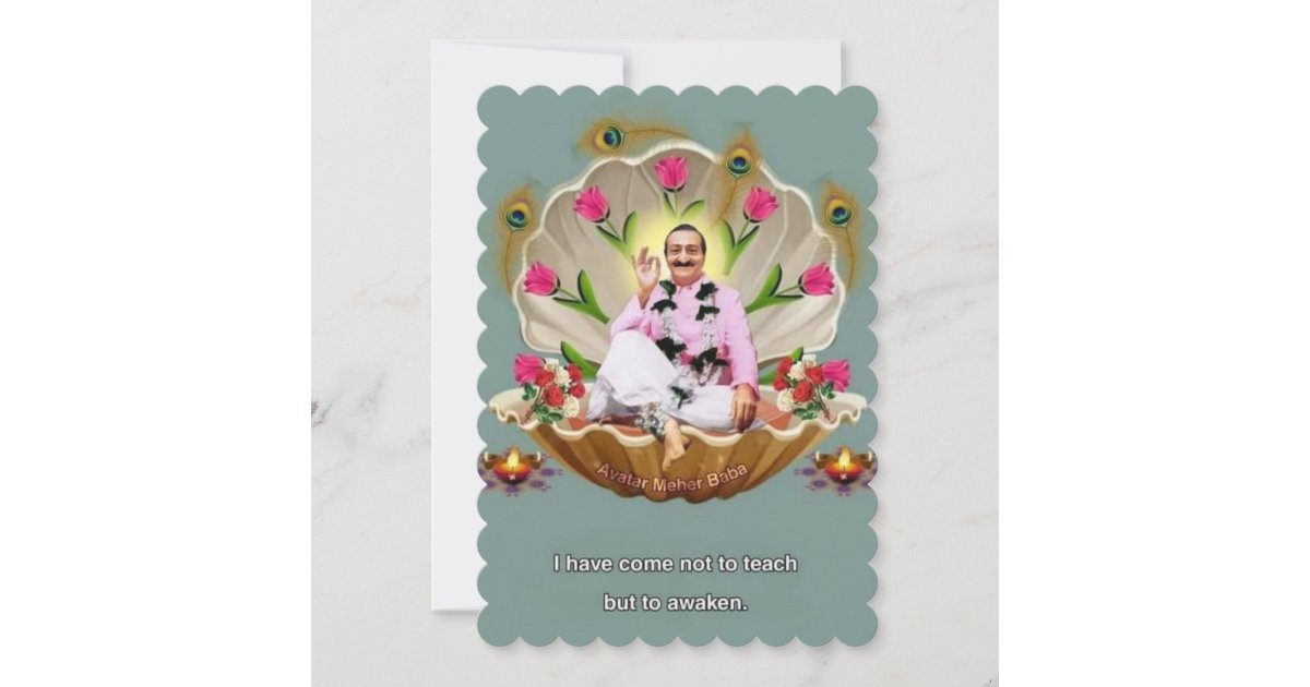 "Divine Gathering: Meher Baba Invitation card " | Zazzle