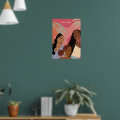 Divine Melanin Hand-Drawn Black Women Illustration Poster | Zazzle