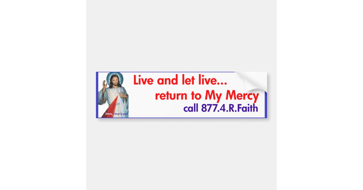 Divine Mercy bumper sticker | Zazzle