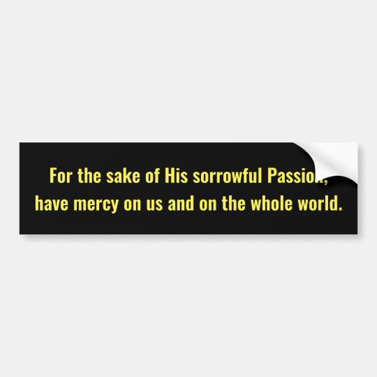 Divine Mercy Bumper Sticker | Zazzle.com