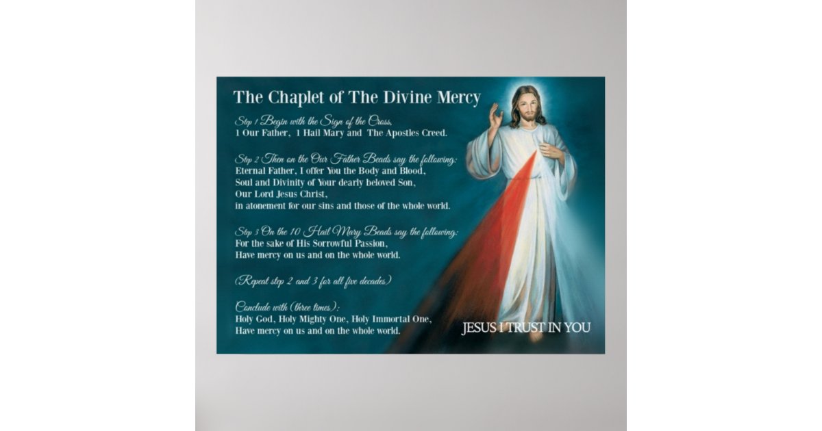 Divine Mercy Chaplet Poster | Zazzle
