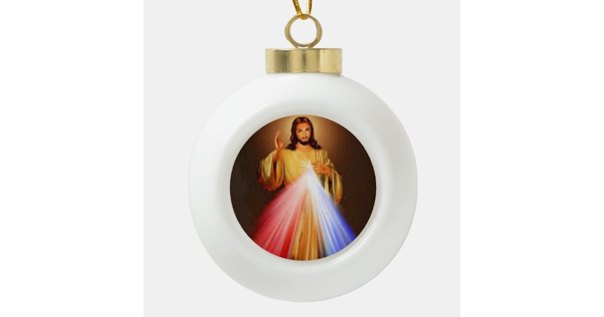 Divine Mercy Christmas Ornament | Zazzle