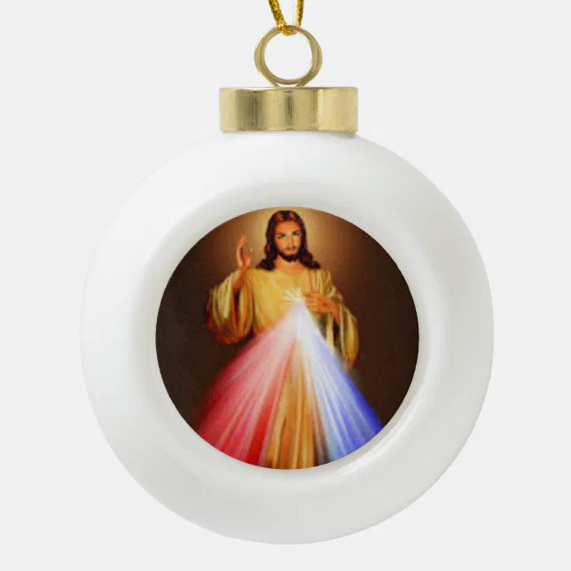 Divine Mercy Christmas Ornament | Zazzle