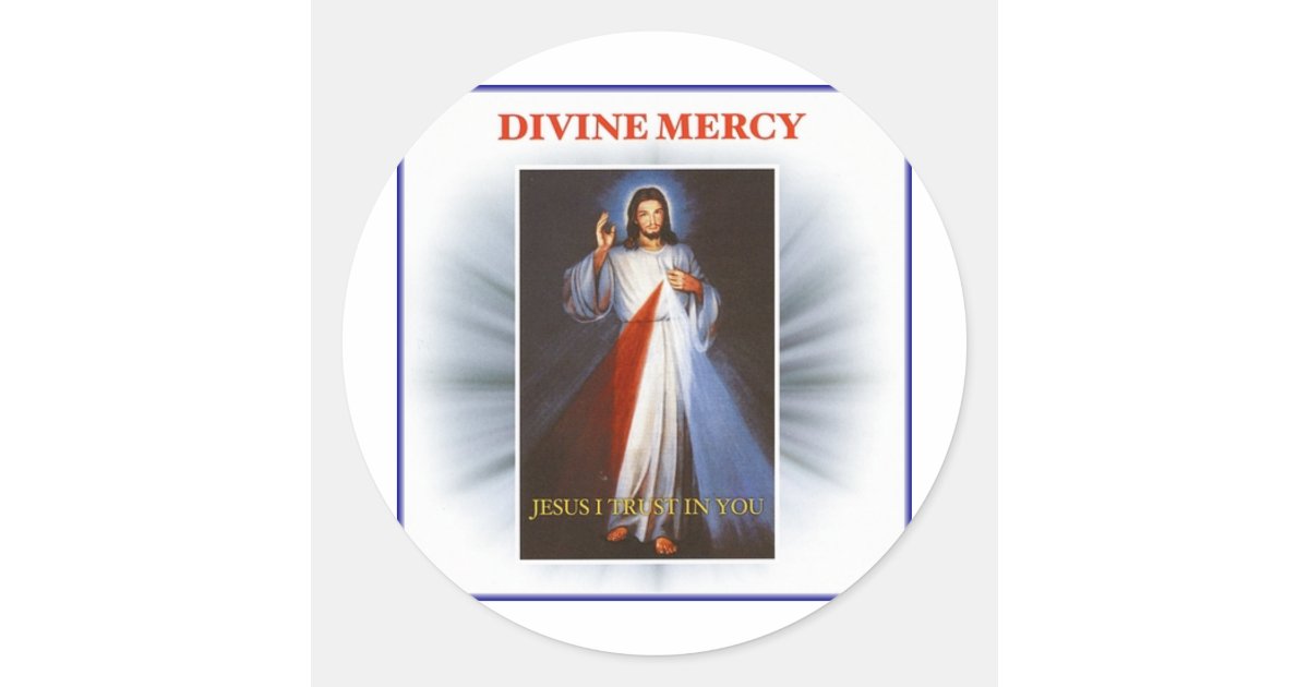 Divine Mercy Classic Round Sticker | Zazzle