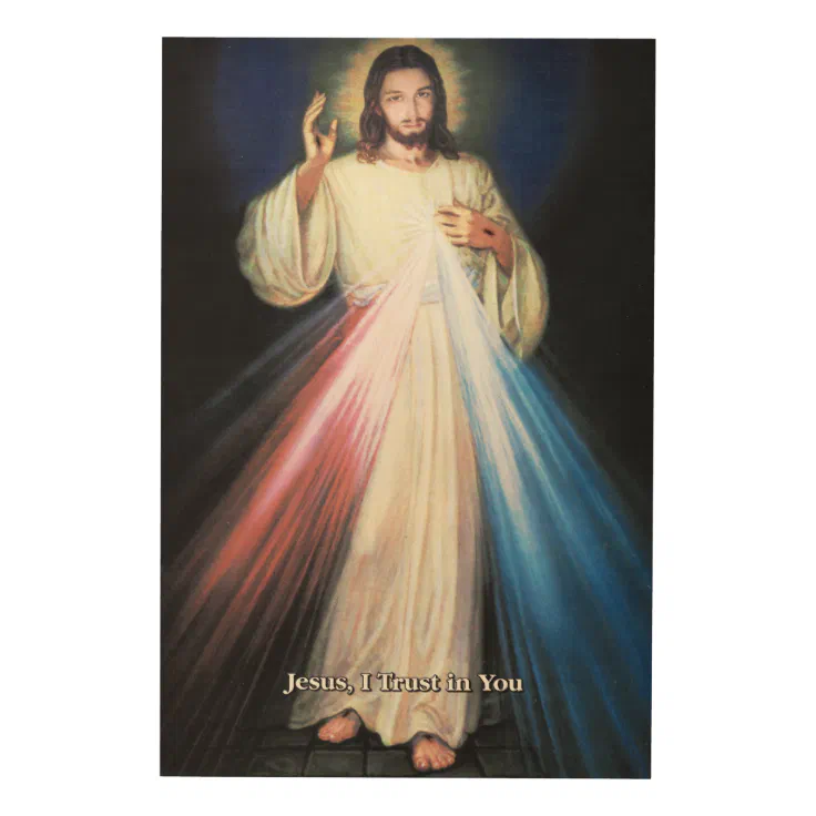 Divine Mercy Devotional Image. Wood Wall Decor | Zazzle