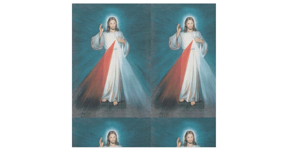divine mercy fabric | Zazzle