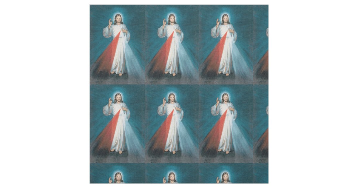 divine mercy fabric | Zazzle