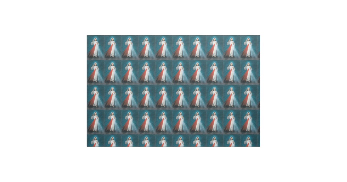 divine mercy fabric | Zazzle