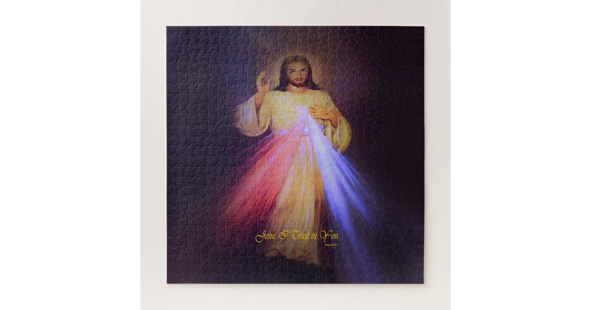 Divine Mercy Gold Jigsaw Puzzle | Zazzle