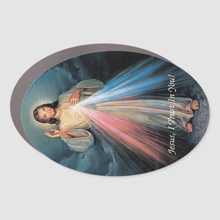 Divine Mercy Oval Car MAgnet | Zazzle.com