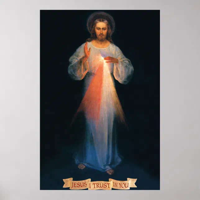 Divine Mercy, St. Faustina, Jesus I Trust in You Poster | Zazzle