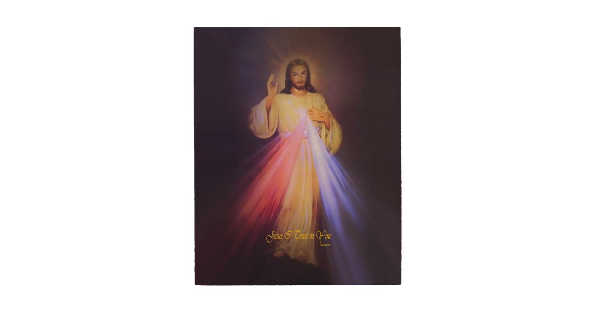 Divine Mercy Wood Wall Art | Zazzle