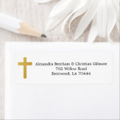 Divine Religious Cross Return Address Label | Zazzle