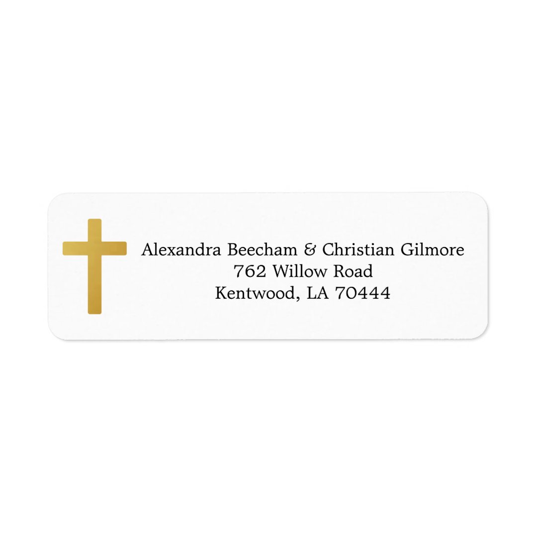 Divine Religious Cross Return Address Label | Zazzle