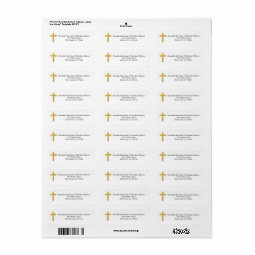 Divine Religious Cross Return Address Label | Zazzle