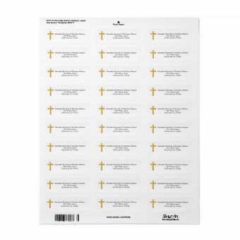 Divine Religious Cross Return Address Label | Zazzle