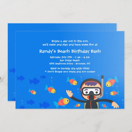 Diving Buddy Invitation | Zazzle