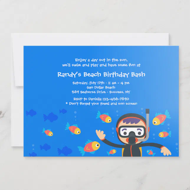 Diving Buddy Invitation | Zazzle