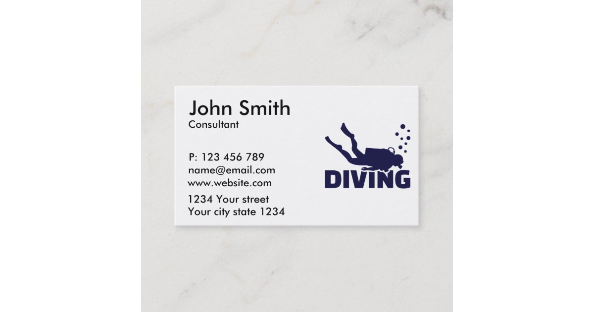 Diving Business Card | Zazzle.com
