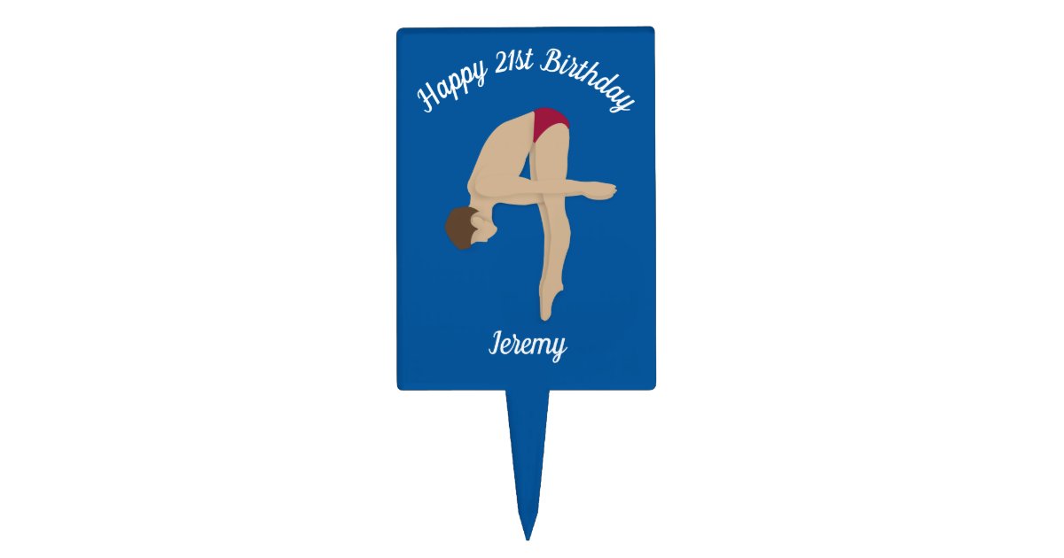 Diving Cake Topper | Zazzle