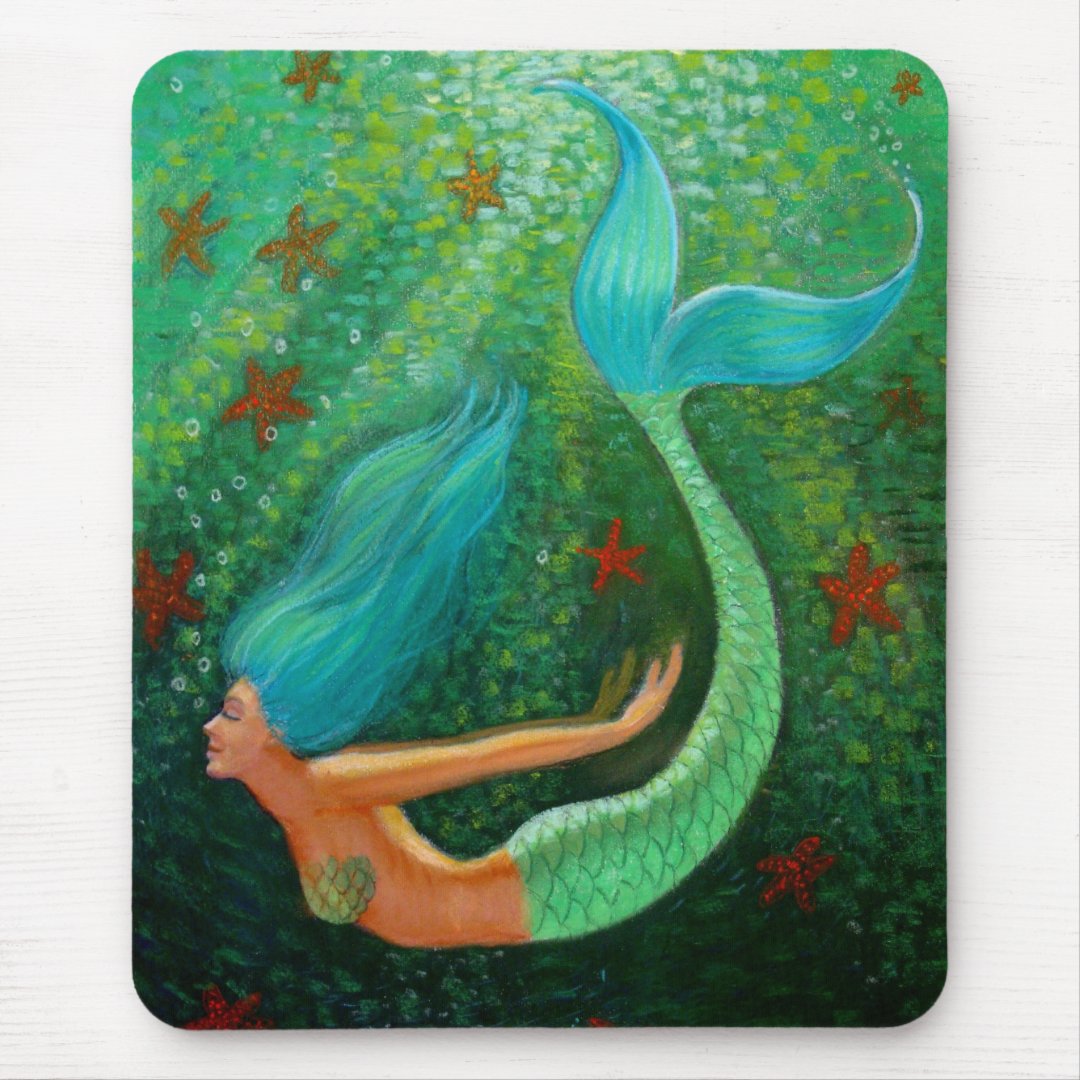 Diving Mermaid Mouse Pad | Zazzle