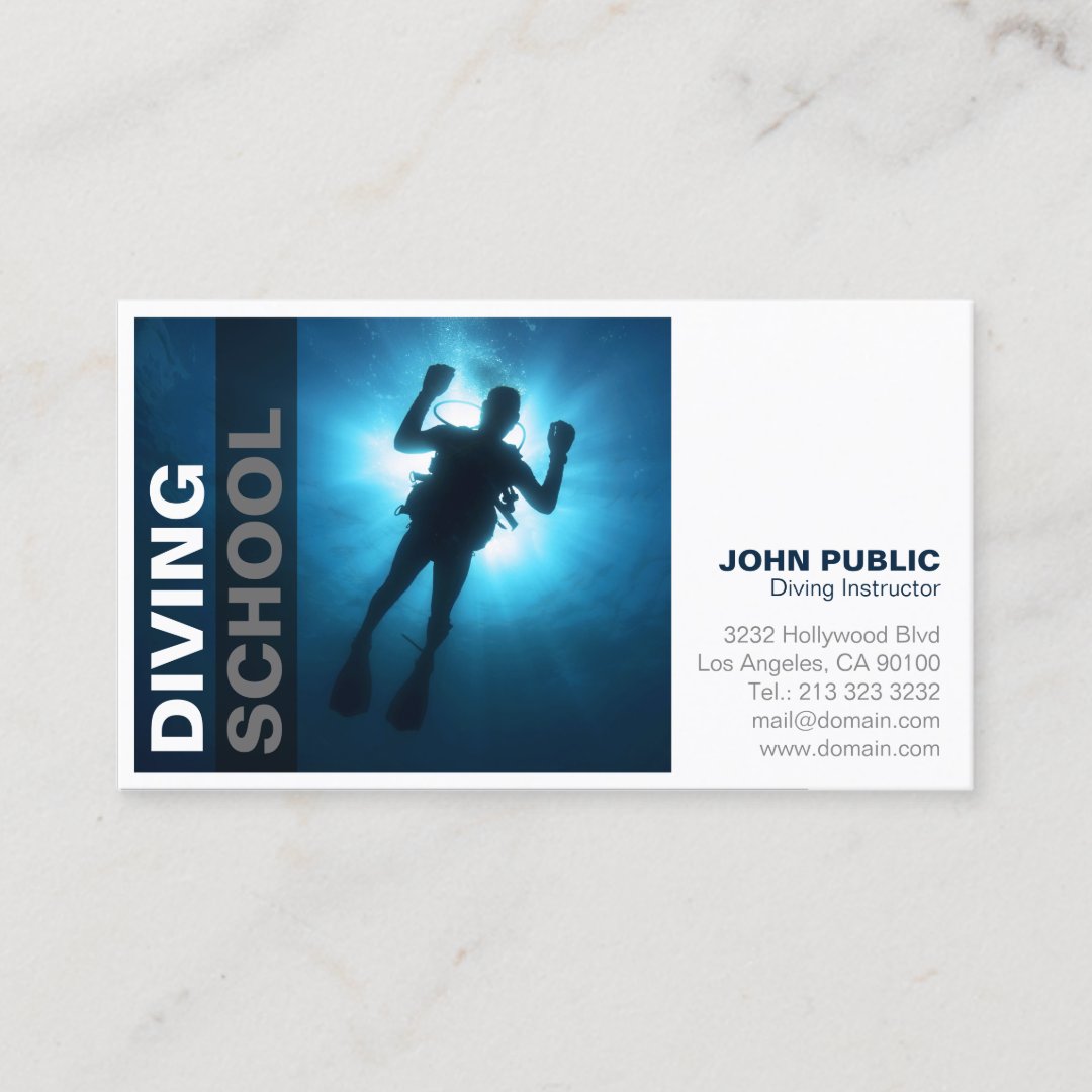Diving School Business Card | Zazzle