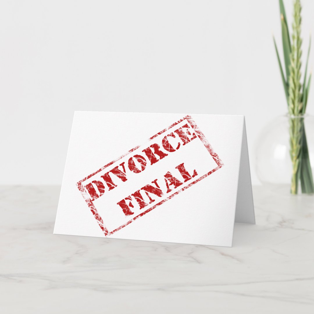 Divorce Final Stamp Card | Zazzle