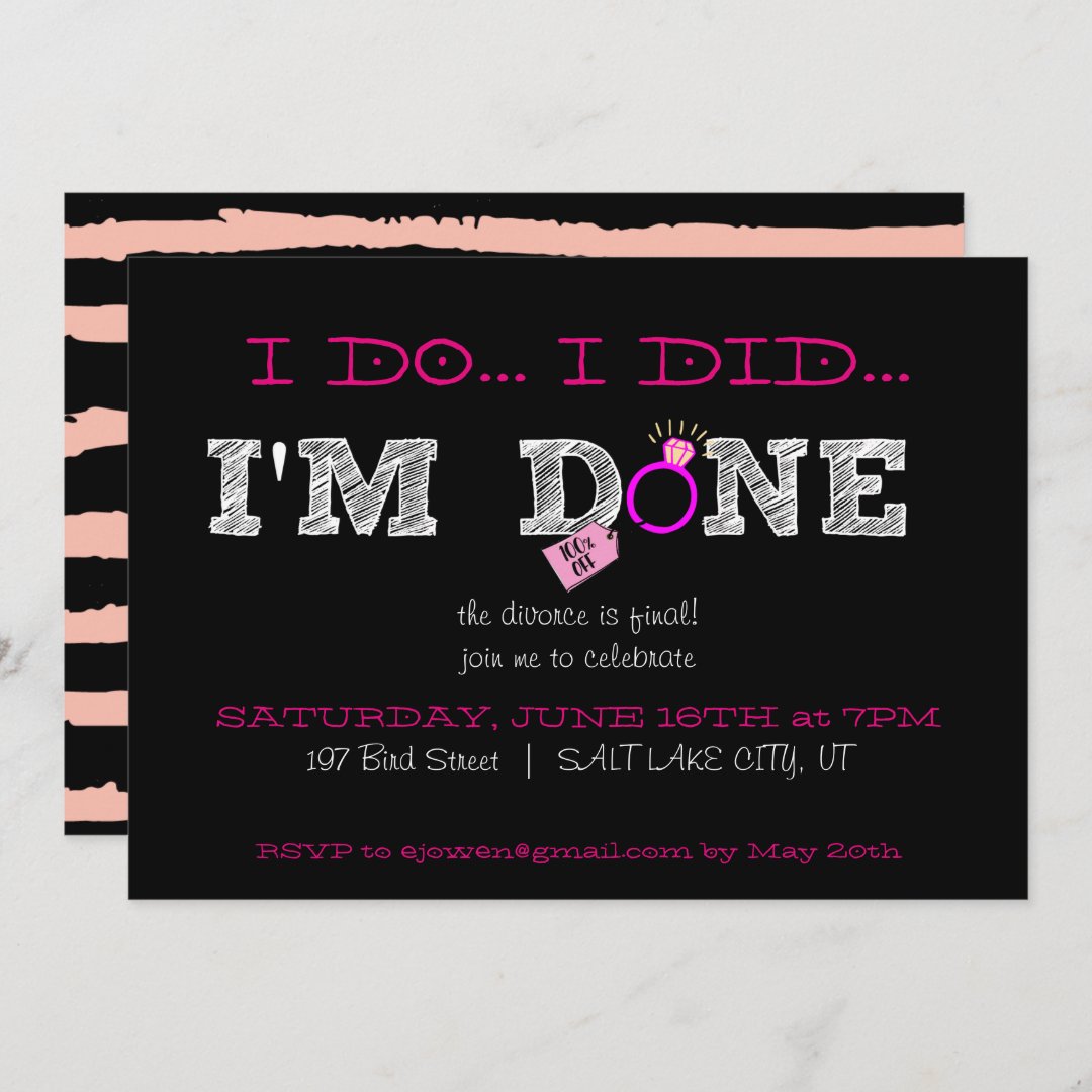 Divorce Party Invitation | Zazzle