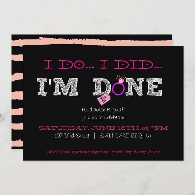 Divorce Party Invitation | Zazzle