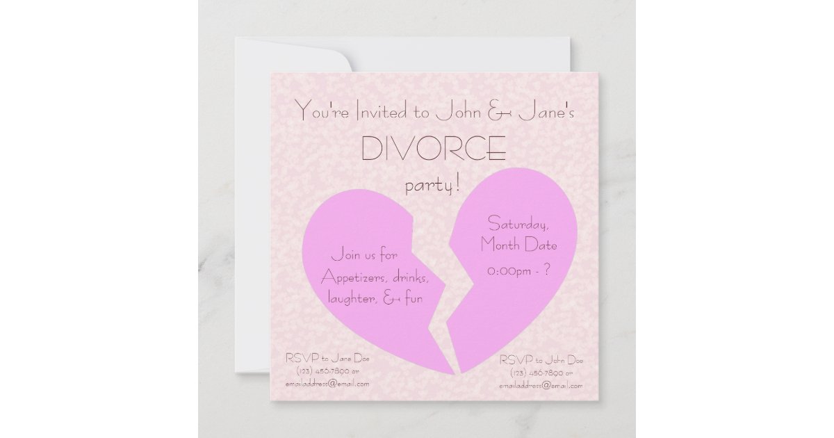 Divorce Party Invitation | Zazzle