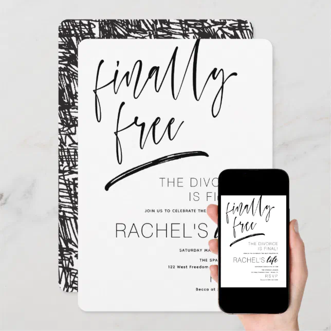 Divorce Party Invitation Finally free | Zazzle