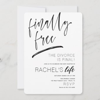 Divorce Party Invitation Finally free | Zazzle