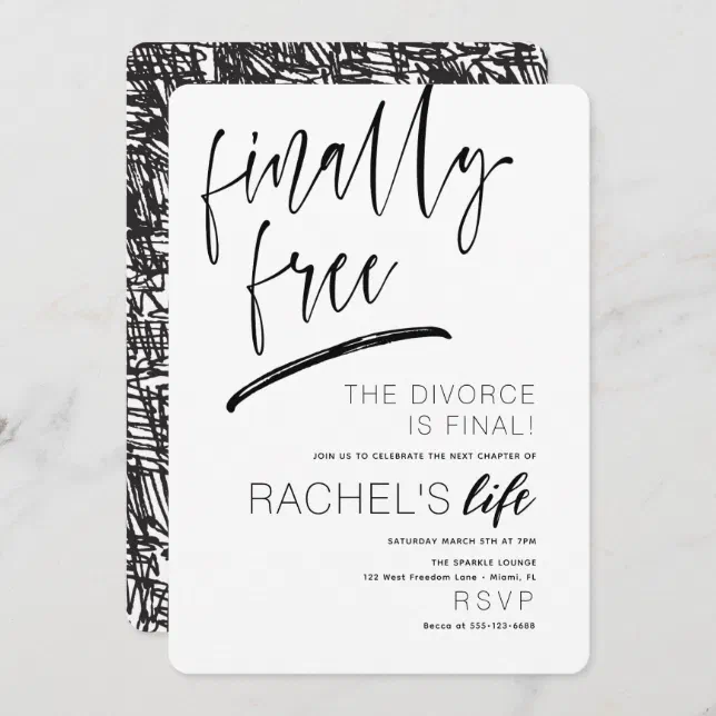 Divorce Party Invitation Finally free | Zazzle