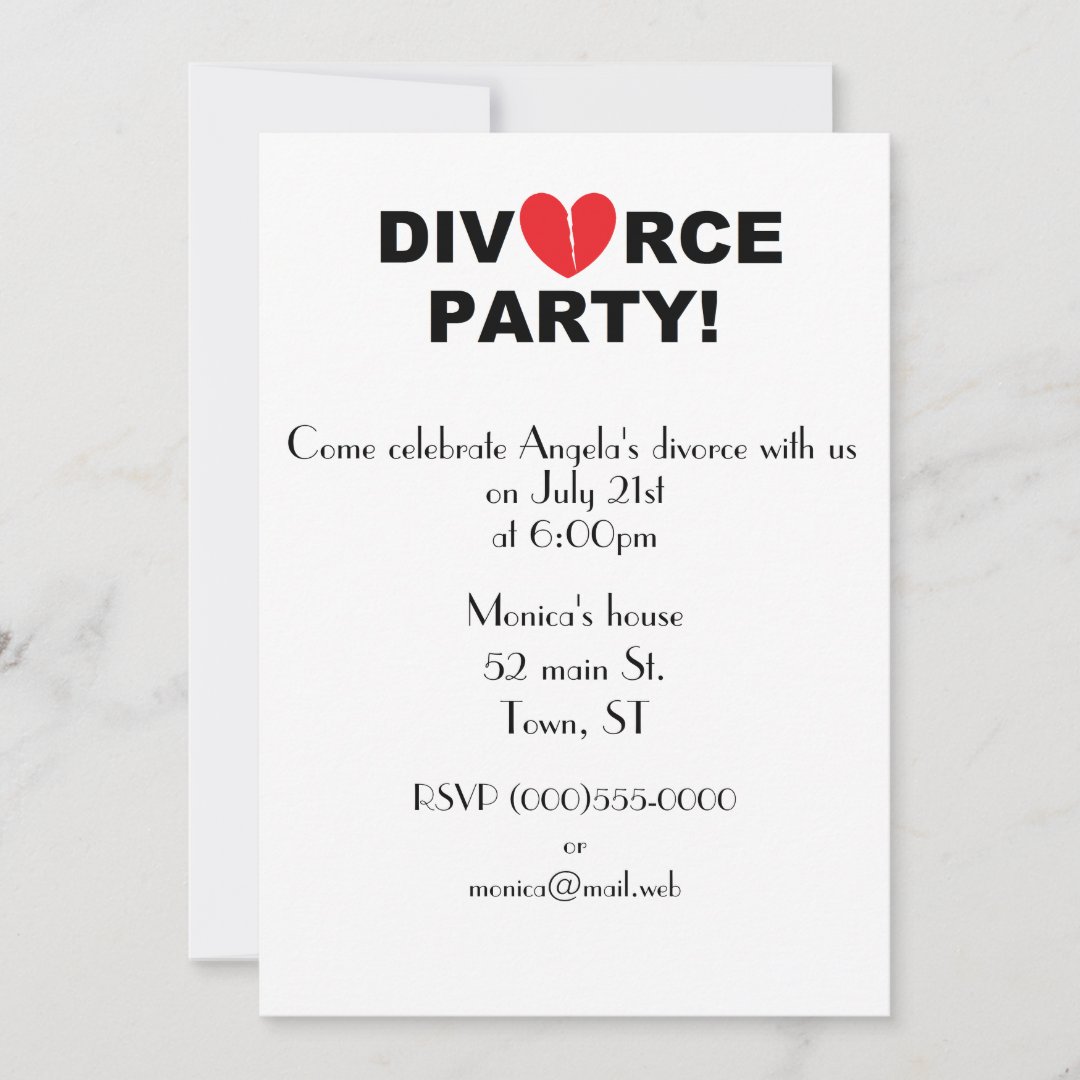 "Divorce Party" Invitations | Zazzle