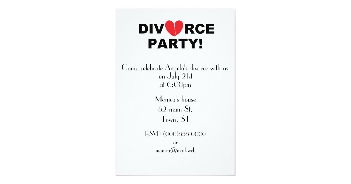 "Divorce Party" Invitations | Zazzle.com
