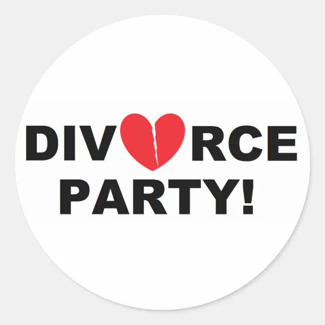 "Divorce Party" Stickers | Zazzle