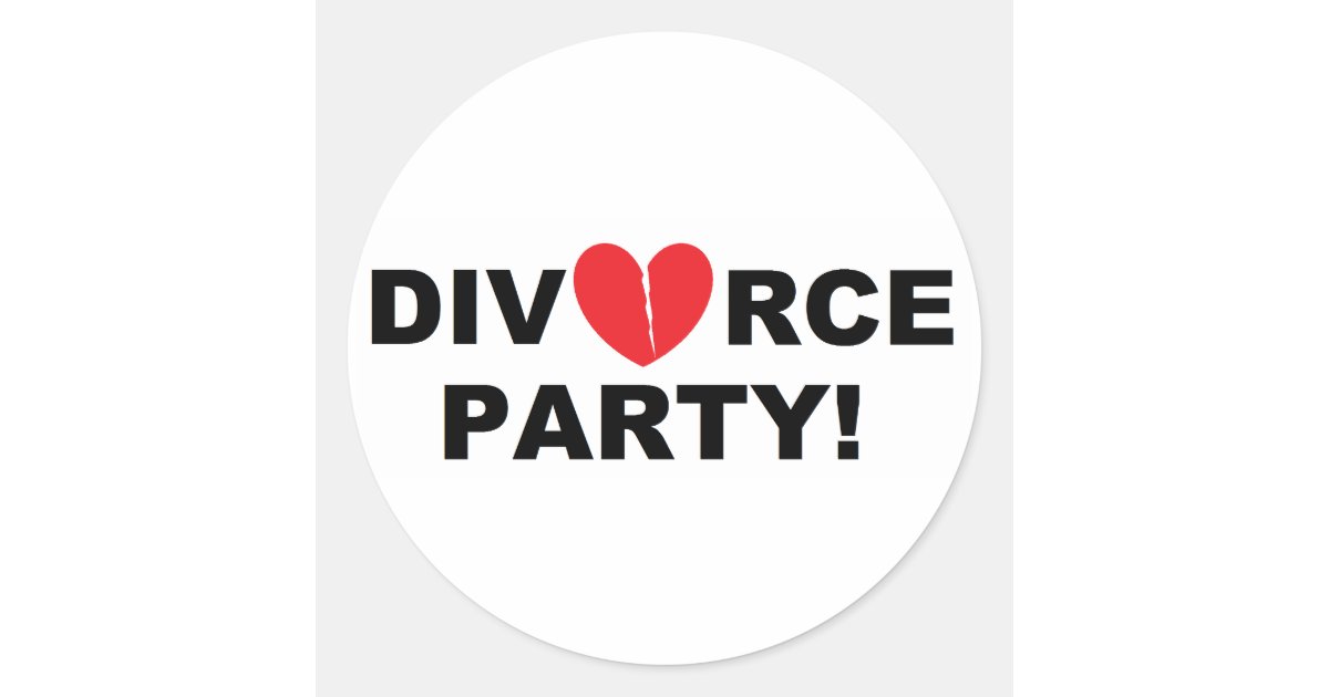 "Divorce Party" Stickers | Zazzle