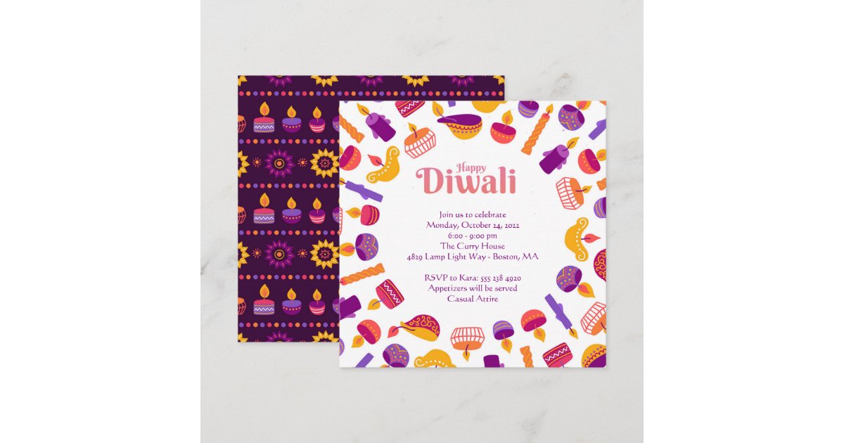 Diwali Celebration Party Invitation | Zazzle